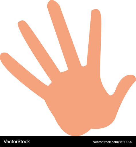 Human Cartoon Hand Showing Five Fingers Royalty Free Vector Five Senses