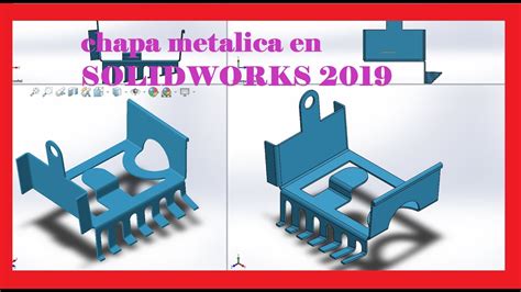 Diseño de chapa metálica en Solidworks 2019 YouTube