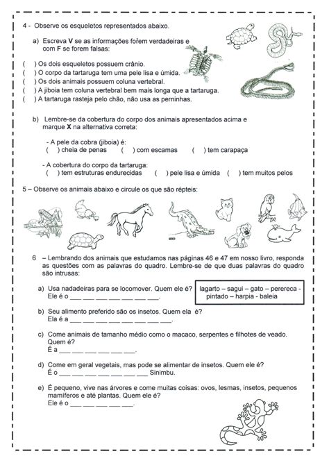 Ciências Seres vivos Questões Parte 2 Alfabetização Blog