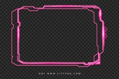 Glowing Neon Pink Futuristic Frame Image Png Citypng