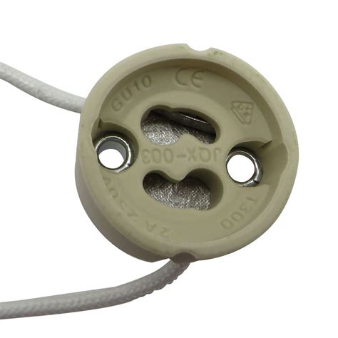 5x GU10 Fassung Sockel Keramik 220 230V Hochvolt Grau Halogen Fassungen