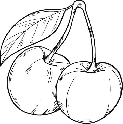 Coloriage Cerise 1 Dessin gratuit à imprimer
