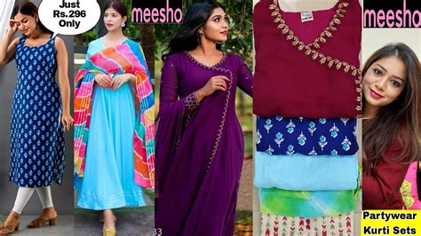 Meesho Kurti Kurta Set Haul Starting Rs 226 Festive Kurti Haul