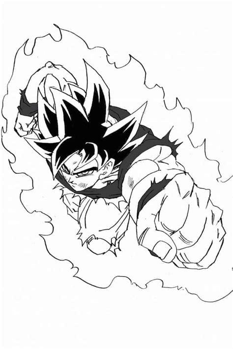 Dibujos De Goku Ultra Instinto De Dragon Ball Para Colorear Para