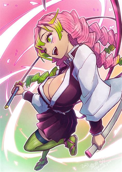 Kanroji Mitsuri Kimetsu No Yaiba Image By You Zerochan