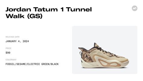 Jordan Tatum 1 Tunnel Walk GS DX5359 200 Raffles Where To Buy