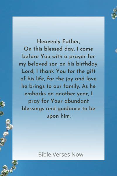 Powerful Prayer For My Son On His Birthday Bible Verses Of The Day