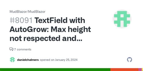 Textfield With Autogrow Max Height Not Respected And Doesn T Grow On