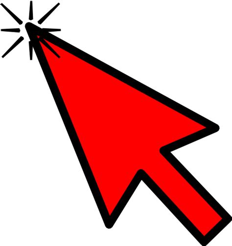 Mouse Red Click Clip Art At Clker Vector Clip Art Online Royalty