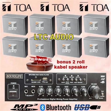 Jual PAKET SOUND SYSTEM SPEAKER TOA INDOOR UNTUK CAFE RESTO KLINIK 8