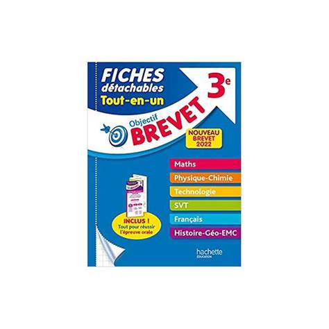 Objectif Brevet Fiches Tout En Un 2022