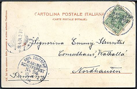 Pfg Germania P Brevkort Palermo Italien Annulleret Kais