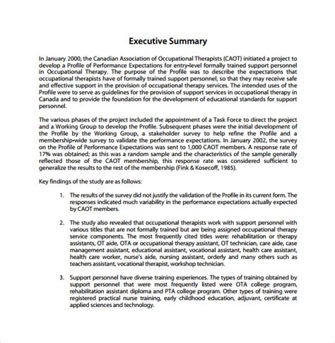 FREE 16 Summary Report Templates In PDF MS Word Apple Pages