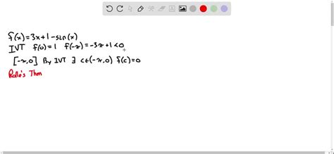 solved use the intermediate value theorem and rolle s theorem to prove that the equation has