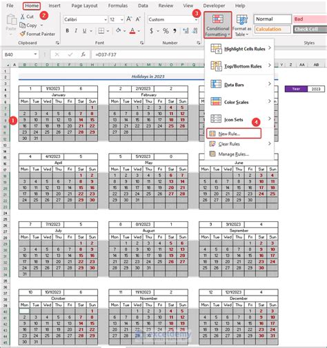 How To Create An Event Calendar In Excel With Easy Steps