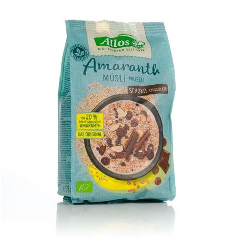 Bio Amaranth Schoko Müsli Allos 375g kaufen Mühlenlädle Onlineshop