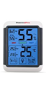 ThermoPro TP50 Termómetro Digital higrómetro Interior termómetro