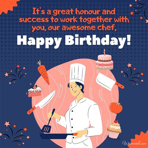 Beautiful Happy Birthday Cards For Chef With Wishes