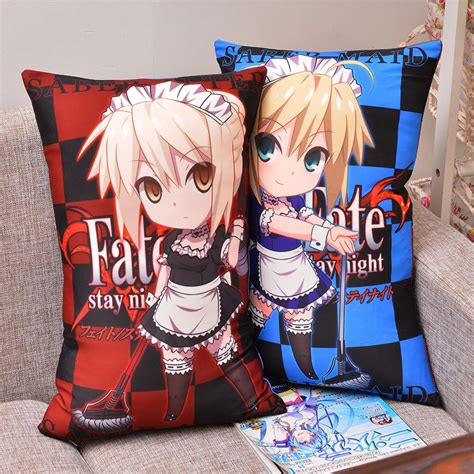 Japanese Anime Fate Stay Anime Saber Hugging Body Pillow Back Pillows For Home 35x5545x70cm
