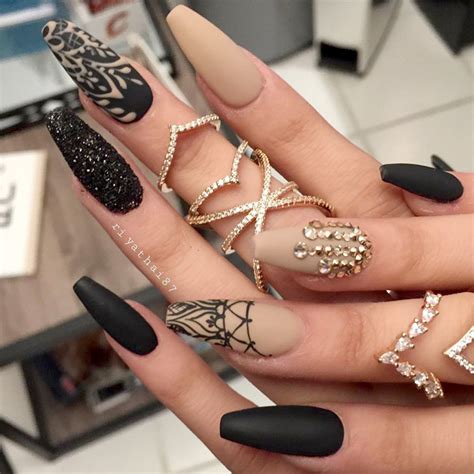 Matte Black Nails Designs That Will Make You Thrilled Off