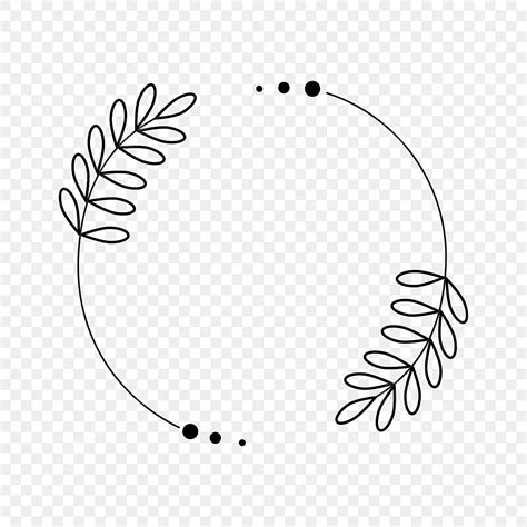 Marco Hojas Floral Clipart Png Vector Elemento Png Dibujos Vector