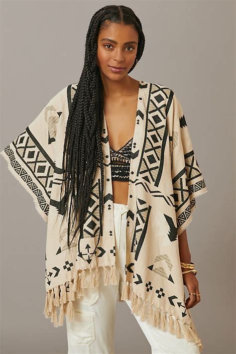 Fringed Kimono Fringe Kimono Womens Kimono Kimono