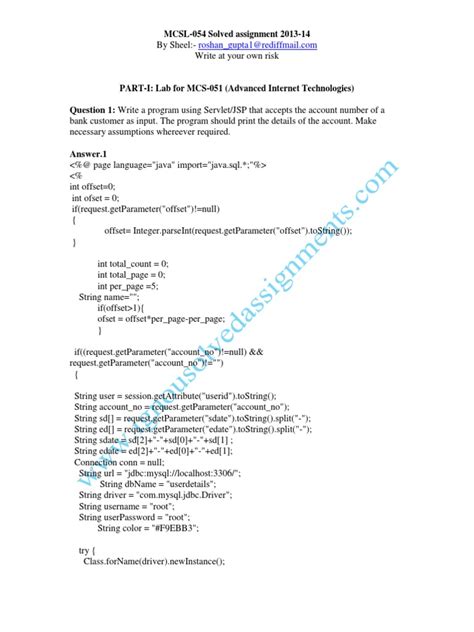 mcsl 054 solved assignment 2013 14 pdf computer programming programming paradigms