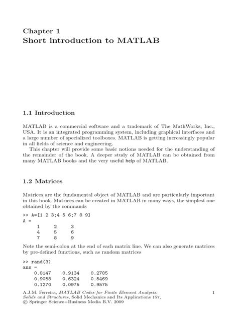 introduction to matlab pdf eigenvalues and eigenvectors matrix mathematics