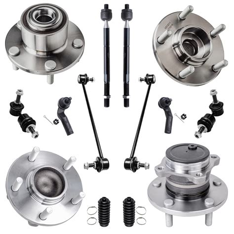 Detroit Axle 14PC Front And Rear Wheel Hub Bearings Sway Bar Inner