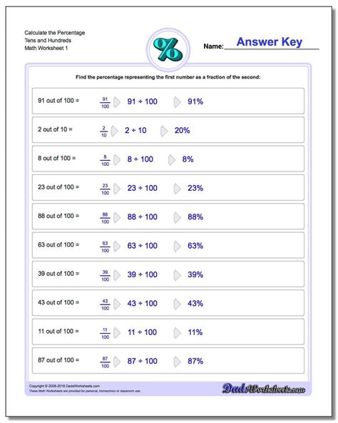 Solving Percent Word Problems Worksheet