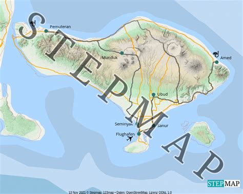 StepMap Bali Landkarte für Welt