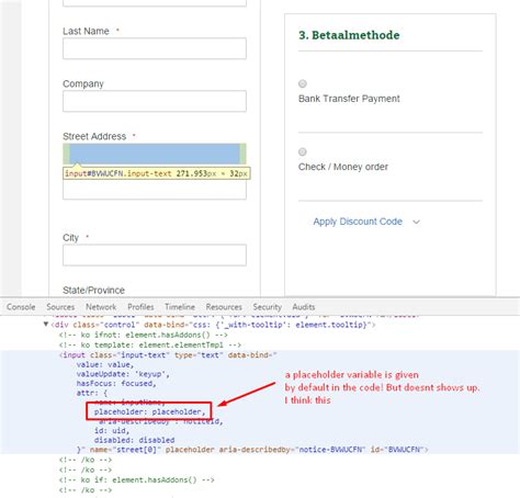 Input Magento2 Checkout Form How To Display Placeholder Attribute