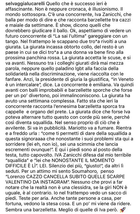 Cinguetterai On Twitter Il Post Di Selvaggia Lucarelli Su Quanto