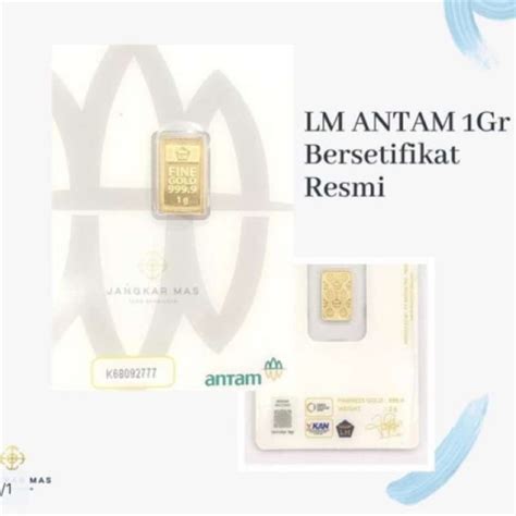 Jual Logam Mulia Antam Lm Antm Antam 1 Gr Di Seller Toko Jangkar