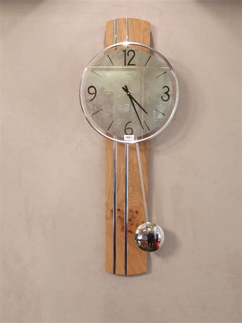 AMS Quartz Wanduhr Mit Pendel Hierbeimir