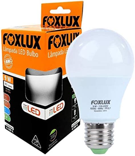 LÂMPADA BULBO LED 9W BRANCO FRIO 6500K BIVOLT FOXLUX BIVOLT Fanlux