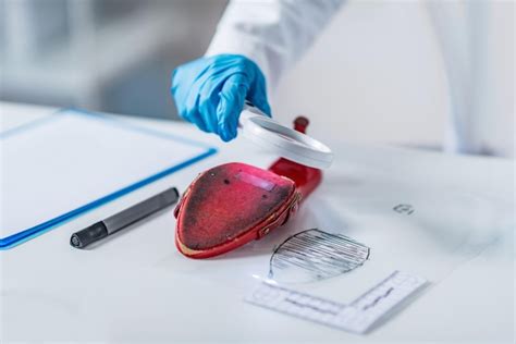 Experto En Ciencias Forenses Que Examina Objetos De La Escena Del