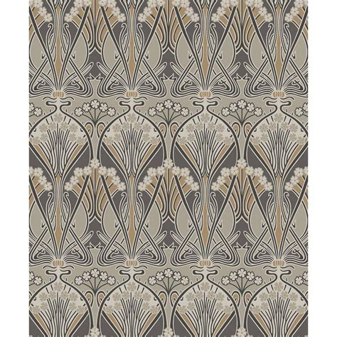 Seabrook Designs Metallic Bronze And Smoke Dragonfly Damask Unpasted