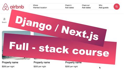Full Stack Airbnb Clone Tutorial Django Django Rest Framework Next