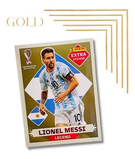 Figurinha Legend Messi Ouro Gold Dourado Copa Do Mundo
