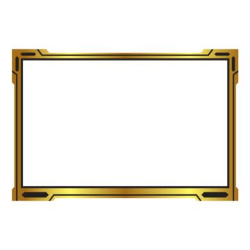 Facecam Overlay Stream Golden Border Vector Facecam Frames Face Cam