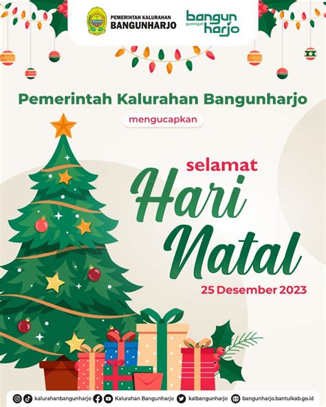 Pemerintah Kalurahan Bangunharjo Mengucapkan Selamat Natal 2023 Tahun