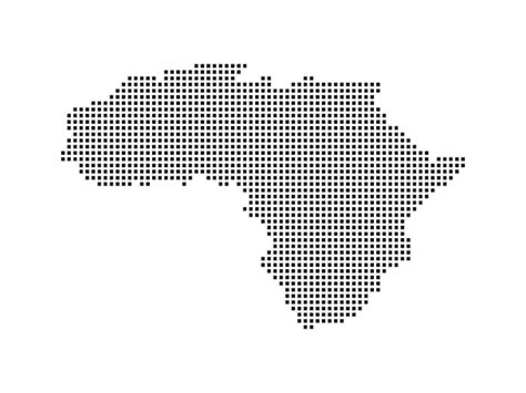 El mapa de África aislado Vector Premium