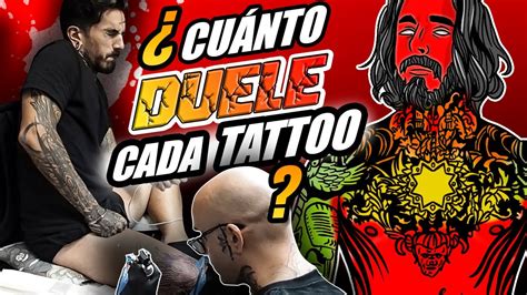CUÁNTO DUELE un TATUAJE ZONAS de DOLOR EXPLICADAS del 1 al 10 YouTube