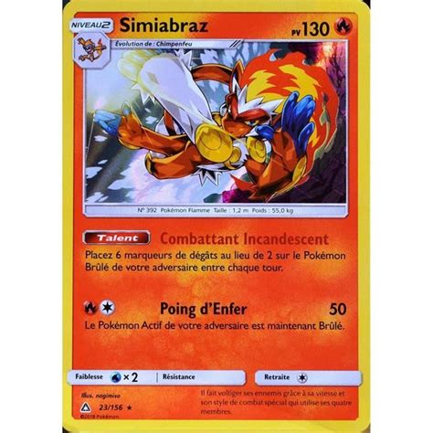 Carte Pokémon 23 156 Simiabraz SL5 Soleil et Lune Ultra Prisme Neuf
