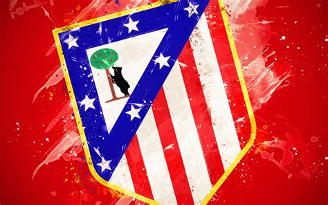 Download Emblem Logo Soccer Atlético Madrid Sports 4k Ultra HD Wallpaper