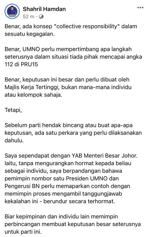 BERNAMA On Twitter TERKINI Shahril Hamdan Melalui Laman Sosialnya