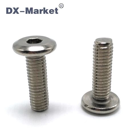 M6 8 100pcs Thin Head Hex Screw Stainless Steel Flat Bolt Sus304