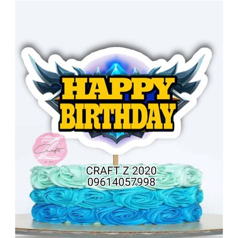 Mobile Legends Logo Cake Topper