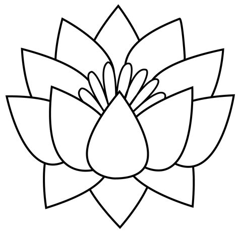 Printable Flower Clipart Black And White Printable Templates